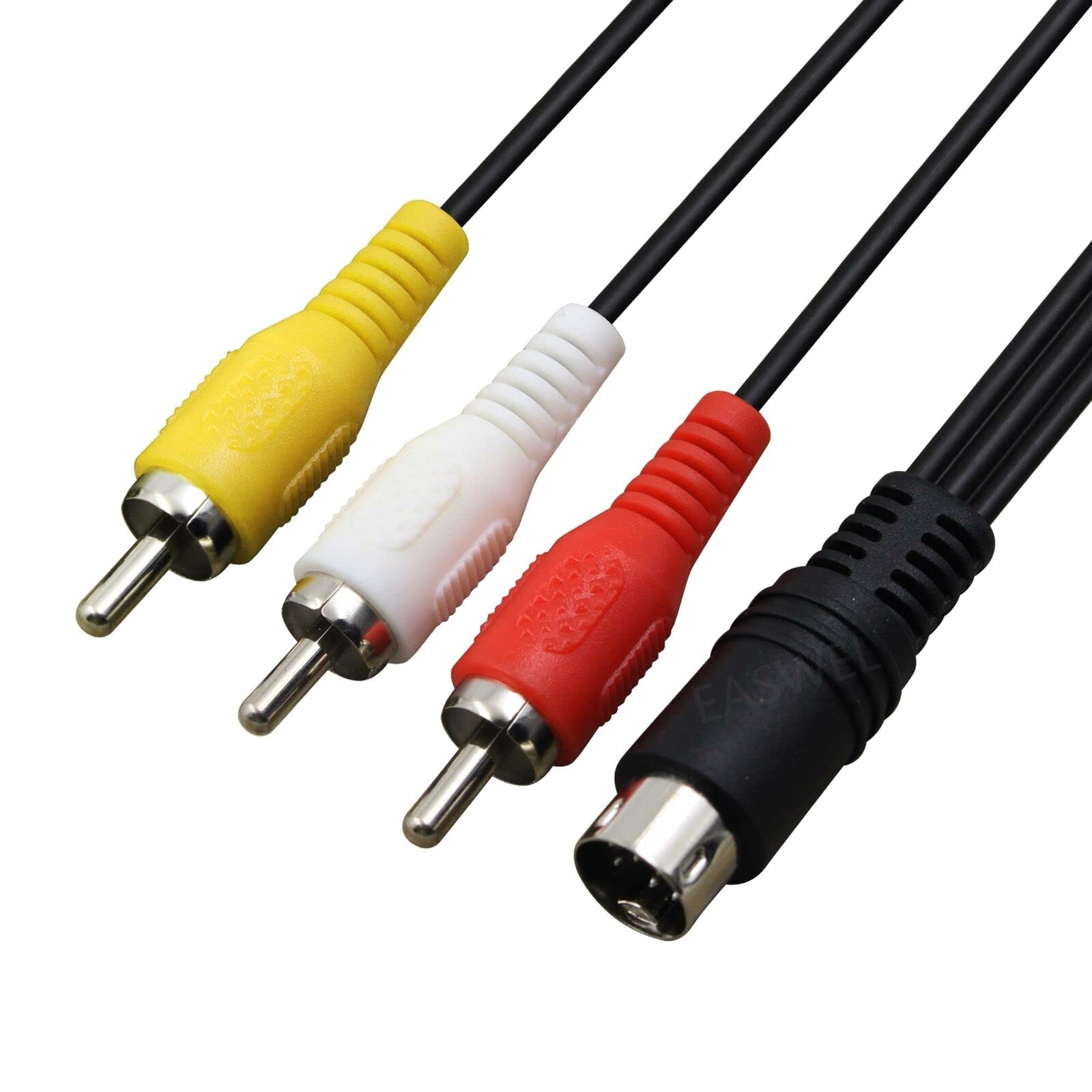 -6FT 3 RCA Audio Video AV Connection Adapter Replacement for Sega Genesis 2 and 3 Cord Cable