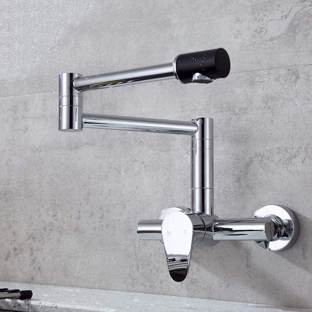 -Taps,Faucets,Kitchen in-Wall Faucet Cold Heat Wash Basin Sink Taps Rotate Basin Balcony Water-Tap Mixing Valve Rotate Fold Pull Faucet Hotel Bathtub Faucet