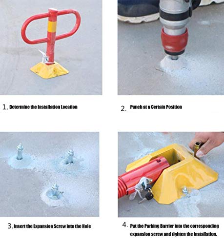 - Parking Barriers Lockable Metal Car Parking Lock Bezel, The Bezel and The Manual Parking Space-Saving, with Two Keys, As with a Reflecting Marker Bollard