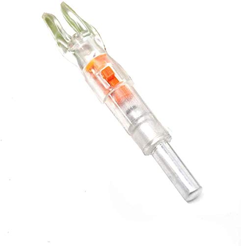 .244 Lighted Arrow Nocks Lighted Nocks for Arrows ID 0.244 Inch 6.2 mm LED Arrows Tail Automatic Bow String Activated Switch for Night Hunting Archery Shooting Accessory Red