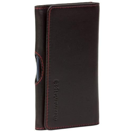 'D bramante1928 cw43smbl0373 for 4.3 Inch Smartphones Black Leather Folio Case with Credit Card Slots