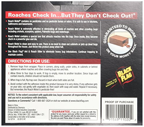 ... (6 Pack) Black Flag Roach Motel Insect Trap