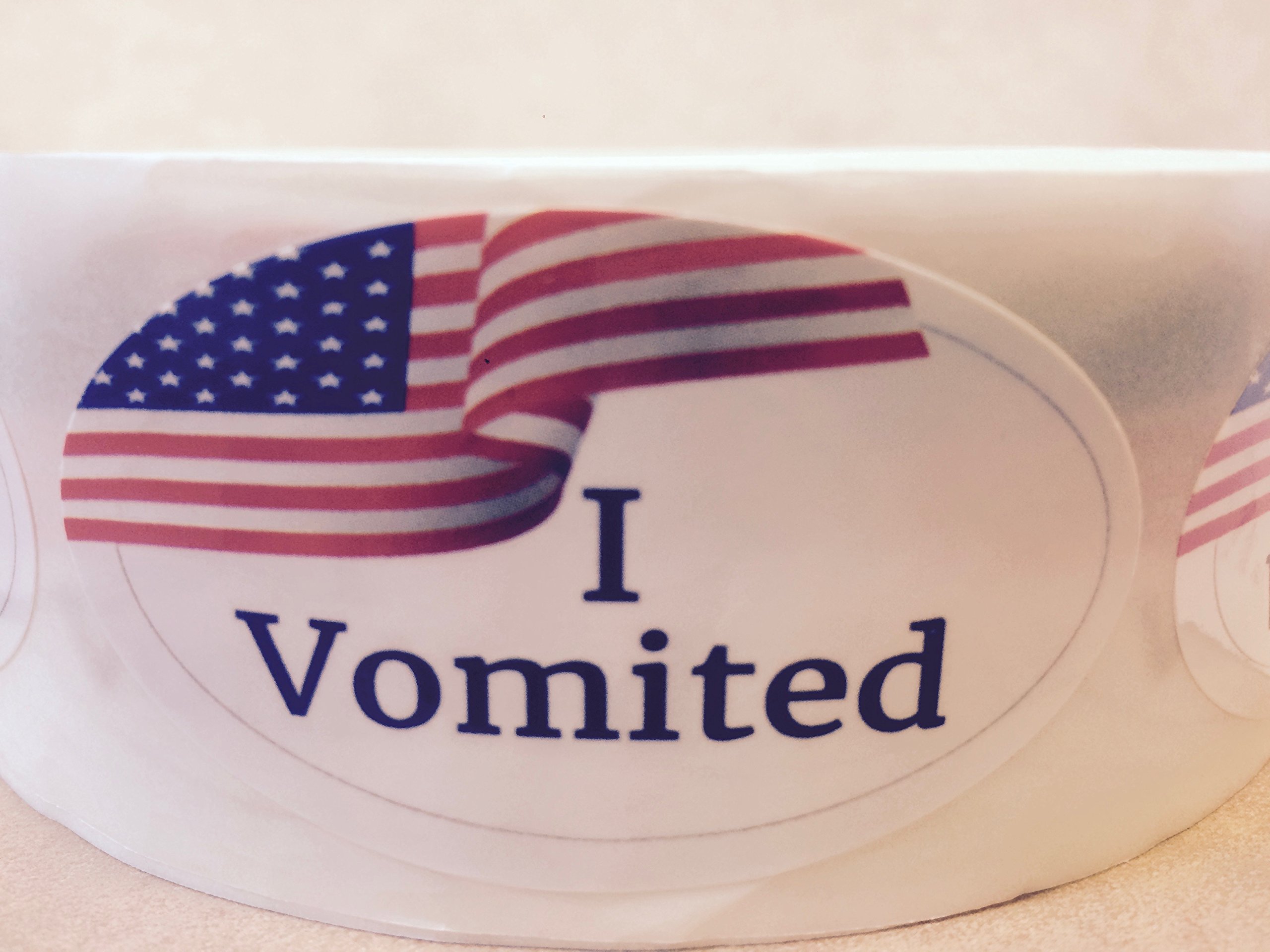 "I Vomited" Sticker (Pack of 5)