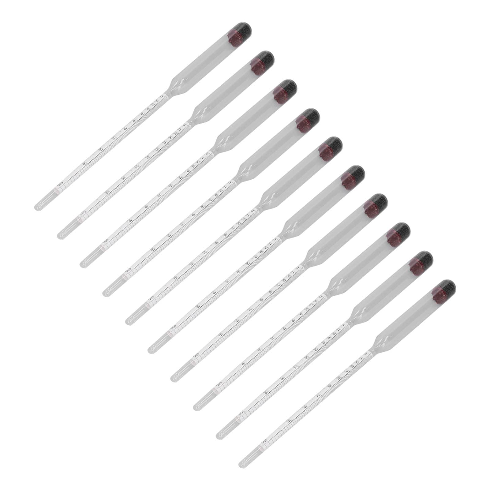 "10Pcs Home Brewing Kit - Hydrometer Glass Beer and Wine Tester Set with 0-100 Measuring Range - Perfect for Novice and Expert Brewers!"