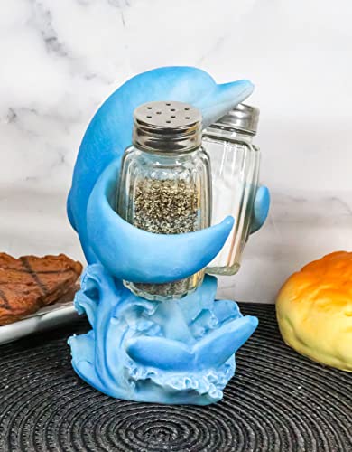 "Home Décor Accents" Dolphin Rising Above Sea Waves Hugging Salt And Pepper Shakers Holder - Home Accents 33-kl1-2163