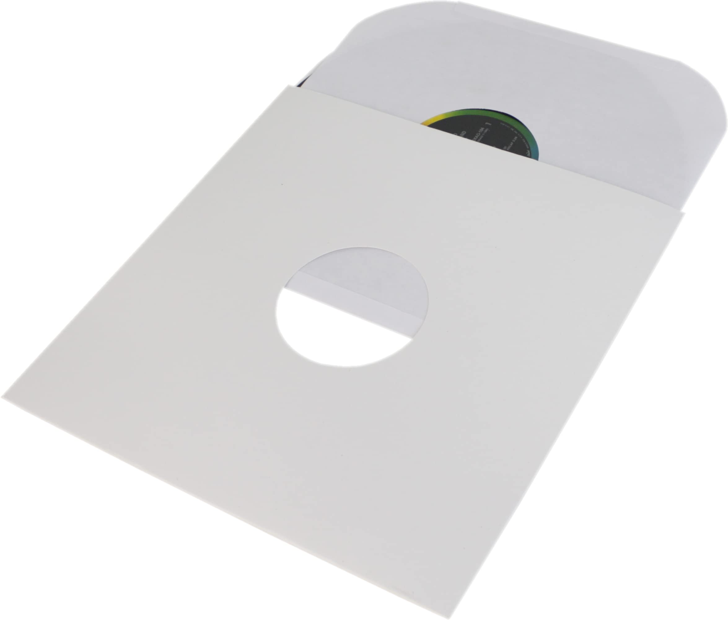 (10 pack) 12 inch LP White Record Jacket Covers - With Hole To View Center Label - Protect Your Vinyl #12JWWHHH