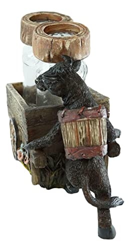 "Home Décor Accents" Spice Delivery Cattle Cow Pushing Wagon Cart Salt And Pepper Shakers Set - Home Accents 33-kl1-10163