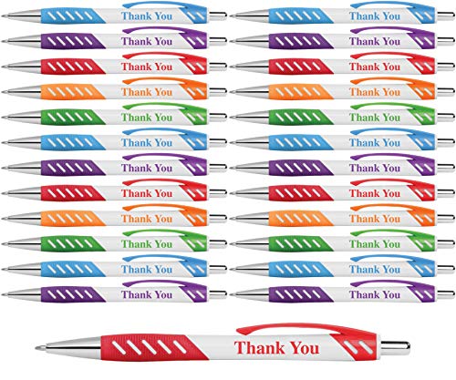 "Thank You" Gift Pens with gripper for Events, Parties, Employee Appreciation & More (25 Pack)