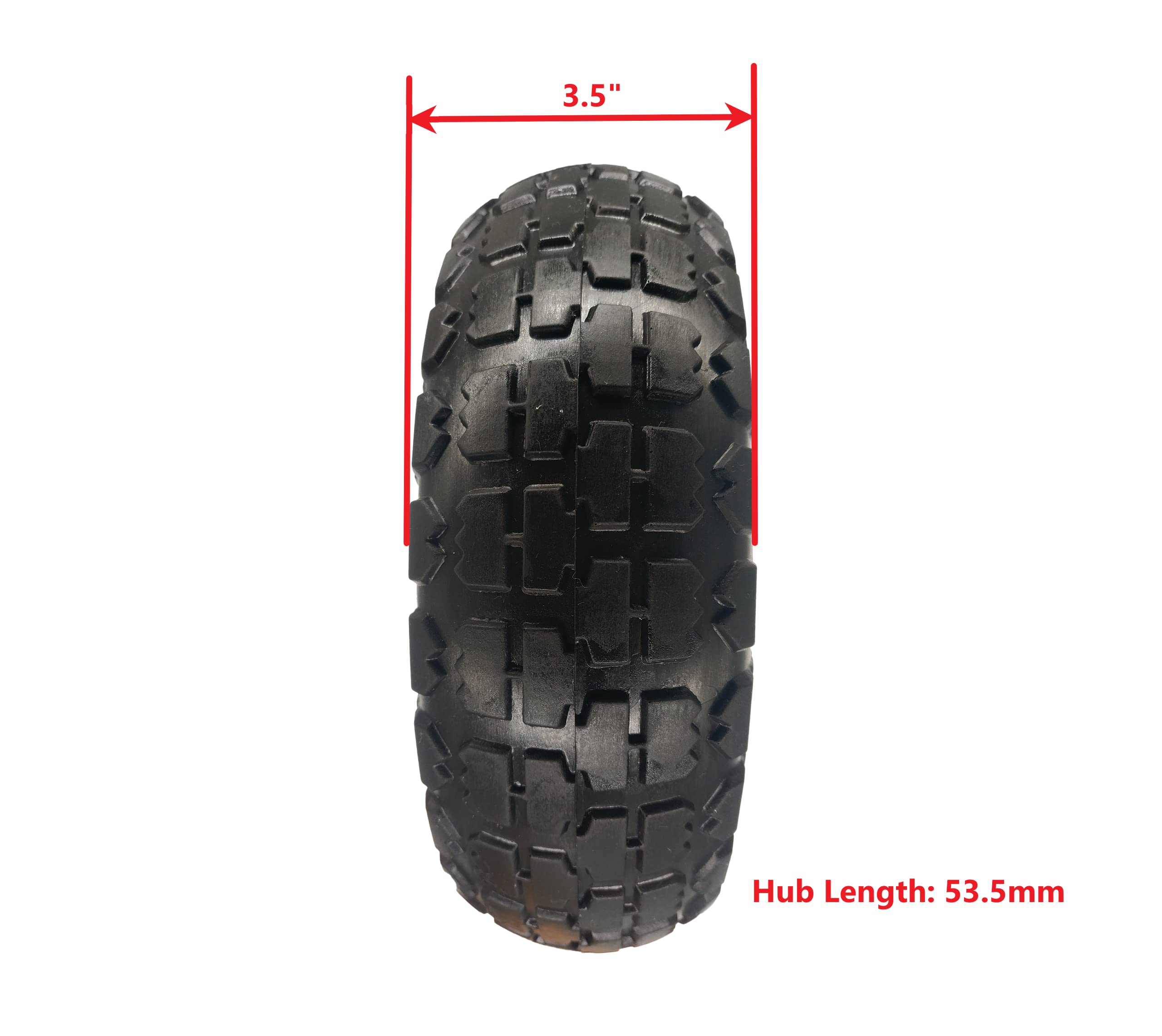 (2 Pack) SEPC 10 inches Flat Free Solid 4.10/3.50-4 inches Tire on Wheel Solid Flat Free for Dolly Handtruck Cart hand truck wheel polyurethane foam tyre with steel rim