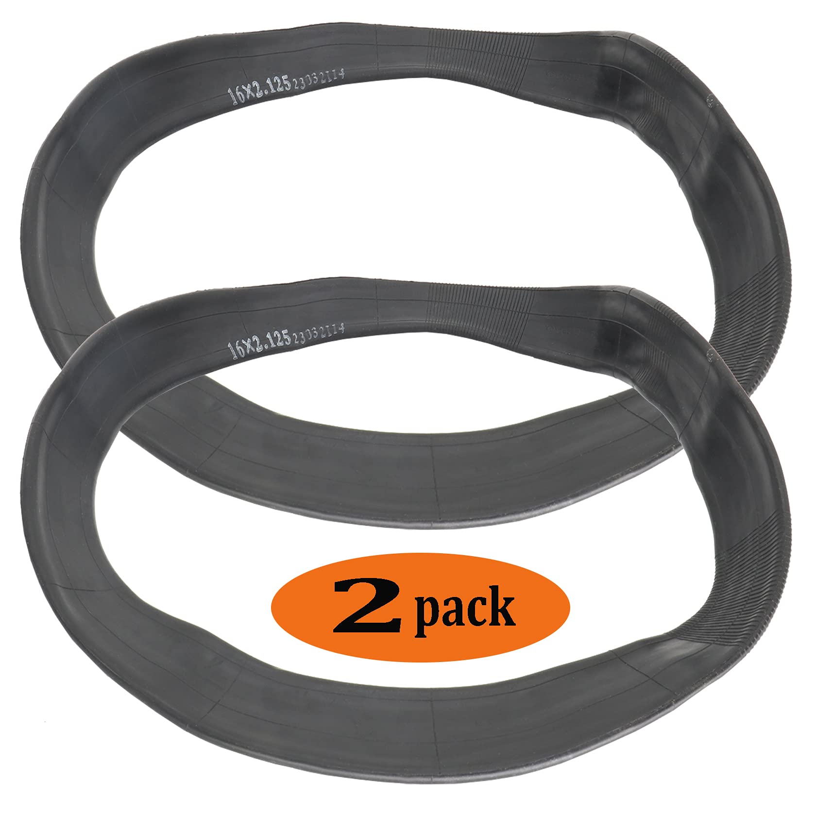 (2-Pack) 16'' x 1.75/1.95/2.125 Stroller Inner Tube Replacement for All Baby Trend Expedition Jogger Strollers - The Perfect Baby Trend Stroller Tire Tube,Heavy Duty Rear Wheel Replacement Tubes