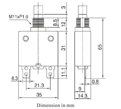 (2-Pack) Philmore B7030 30 Amp Push Button Circuit Breaker 32V DC or 250V AC