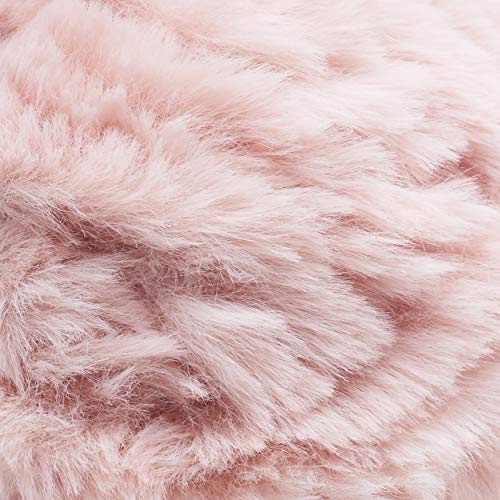 (1 Skein) Lion Brand Yarn Go for Faux Bulky Yarn, Pink Poodle, 195 Foot (Pack of 1)