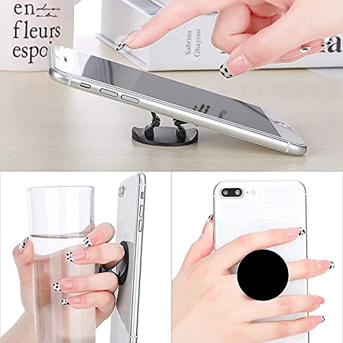 (6 Pack) Cellphone Stand,Cell Phone Finger Foldable Holder Grip for Smartphones and Tablets - Black White Pink Unicorn Blue Galaxy Marble Mandala