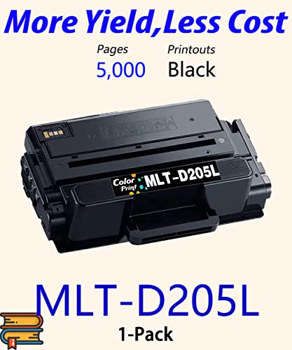 (1-Pack, Black) ColorPrint Compatible MLT-D205L Toner Cartridge Replacement for Samsung D205L MLTD205L 205L Work with ML-3312ND ML-3712ND ML-3712DW SCX-4835FR SCX-5639FR SCX-5739FW Printer