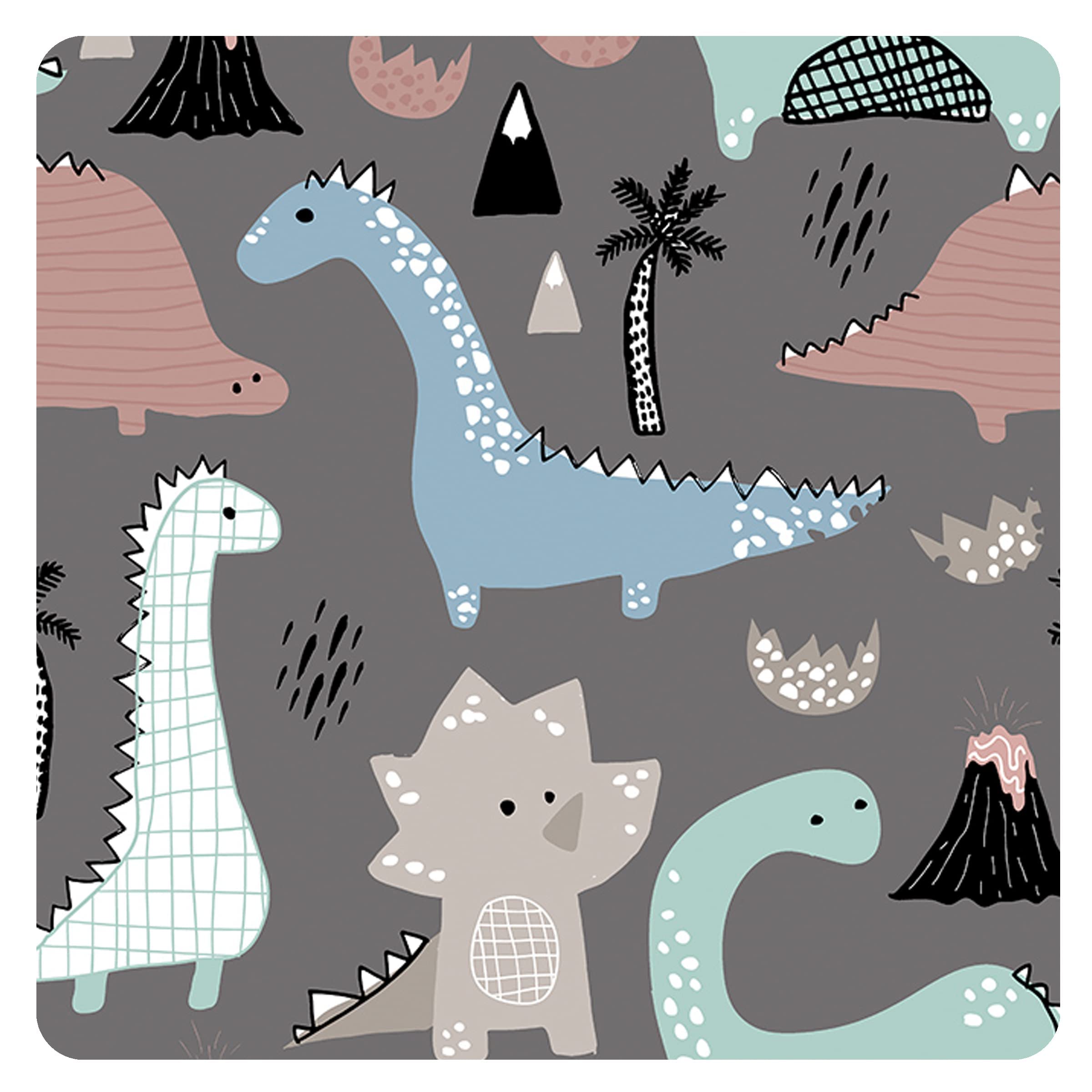 BapronBaby Dinosaur Drawing Bapron - No Neck Tie Safer Bib for Baby & Toddler - Soft Waterproof Stain Resistant - Machine Washable - Sz Preschool 3-5yrs