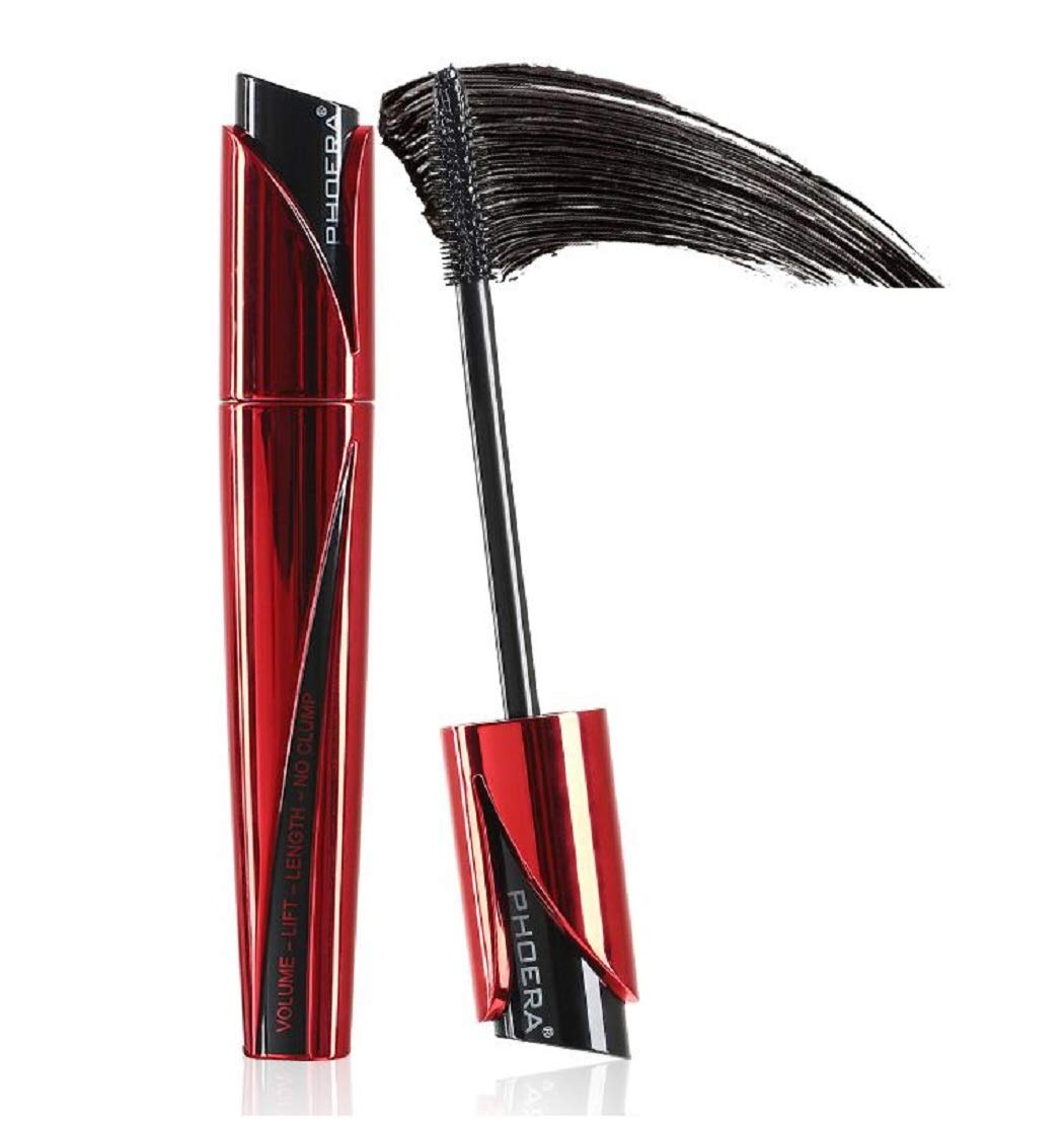 AQUAPURITY - PHOERA Lash Volume Mascara Waterproof, smudge proof Long Lasting Fiber Lash Black Mascara, 9D Curling Eye Makeup Intense Lengthen & Volumize False Eyelashes | Cruelty Free…