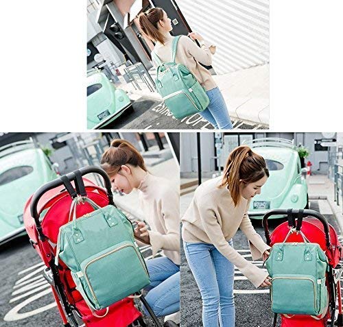 'Diaper Bag Backpack Bag Baby Bags for Mom and Dad Maternity Diaper Bag with USB Charging Port Stroller Straps Thermal Pockets,Water Resistant', Black, L
