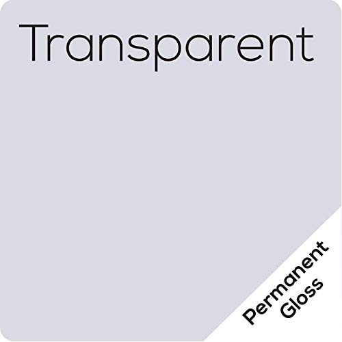 (10 Sheets) Oracal 651 Transparent Adhesive Craft Vinyl for Cricut, Silhouette, Cameo, Craft Cutters, Printers, and Decals - 12" x 12" - Gloss Finish - Outdoor and Permanent