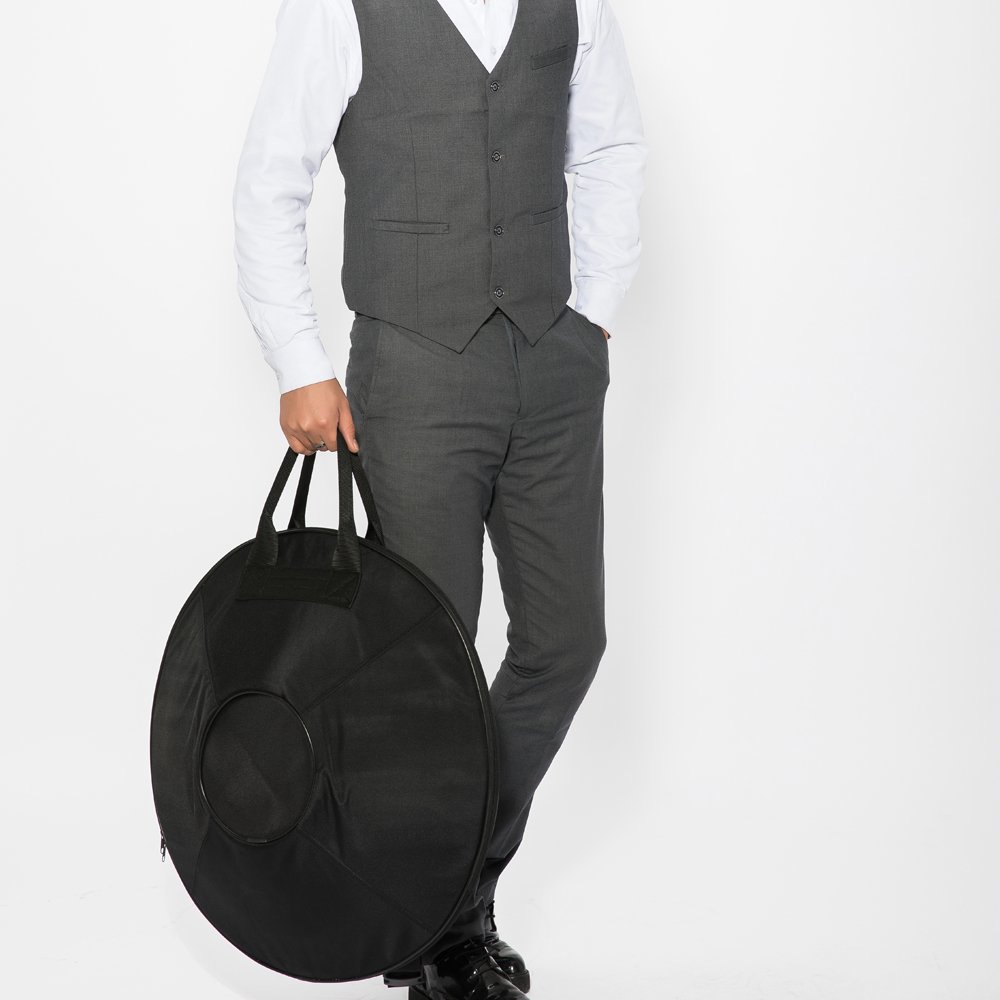 "Lark Music" hand pan in D Minor 9 notes steel hand drum + Soft Hand Pan Bag (22.8" (58cm), Deep Blue (D Minor) 9 notes D3 A Bb C D E F G A)