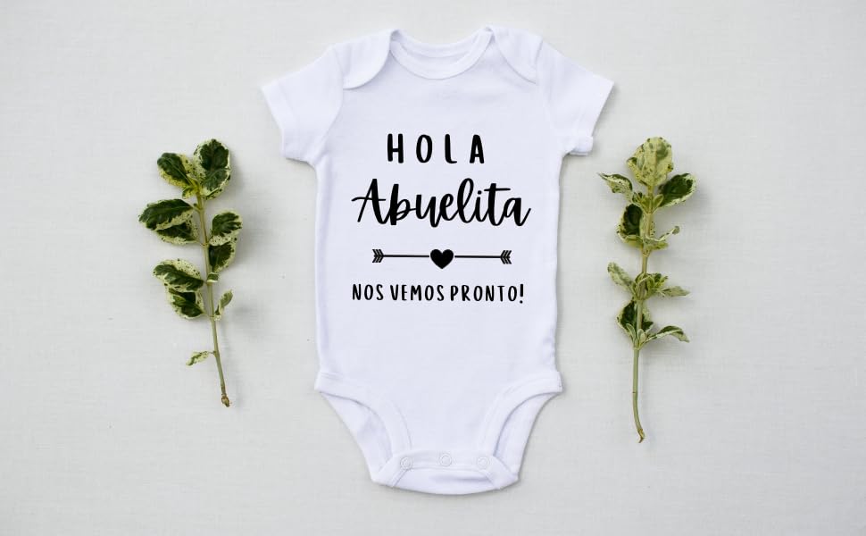 "Hola Abuelita Nos Vemos Pronto" Pregnancy Announcement Outfit – Gift for Expecting Grandparents