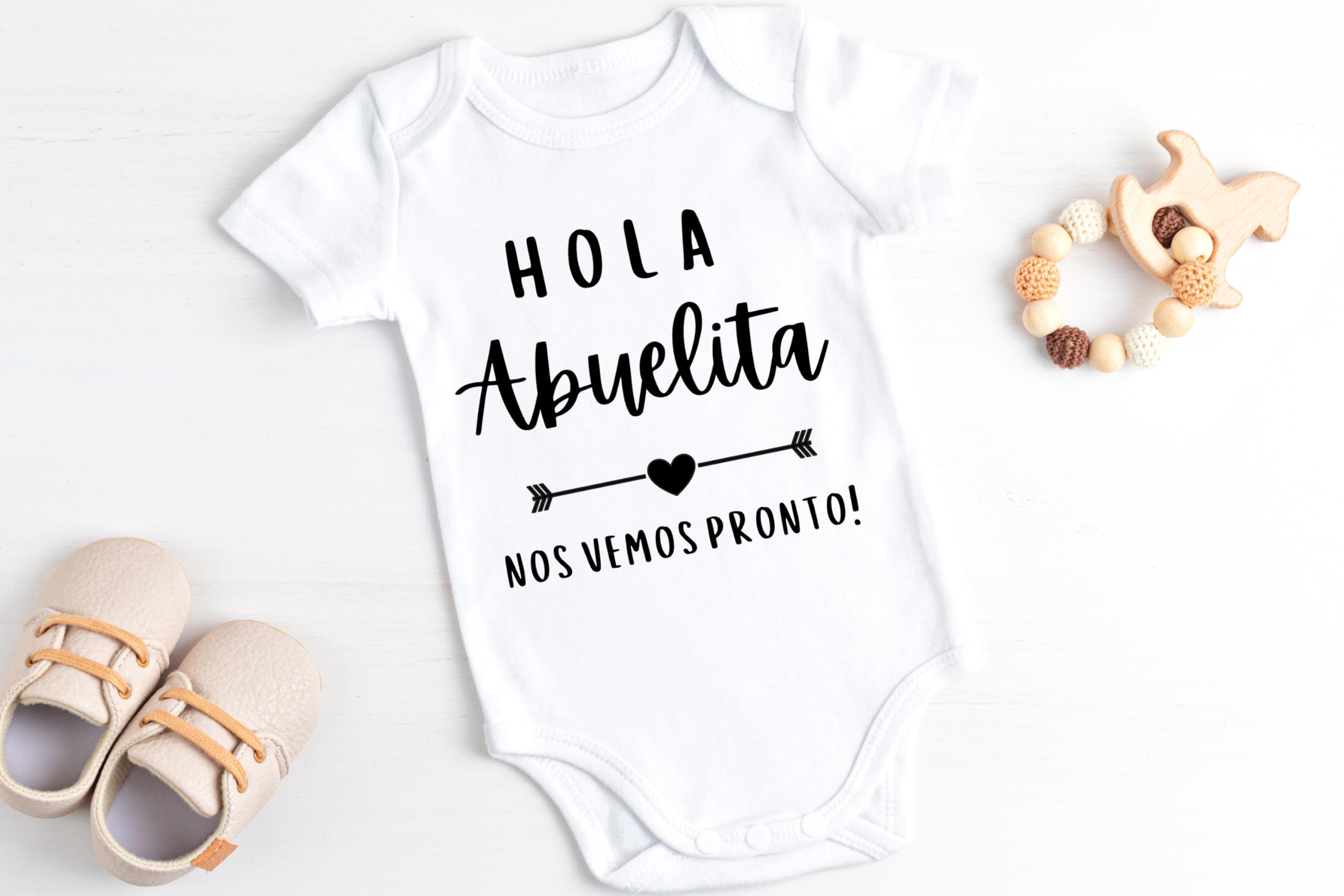 "Hola Abuelita Nos Vemos Pronto" Pregnancy Announcement Outfit – Gift for Expecting Grandparents