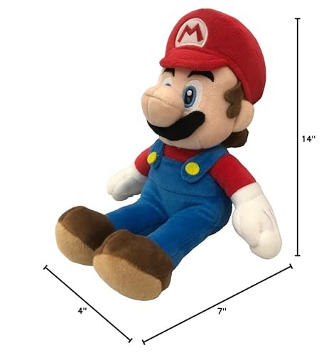 "Little Buddy 1583 Super Mario All Star Collection - 1583 - Mario Medium Stuffed Plush, 14""", multi-colored