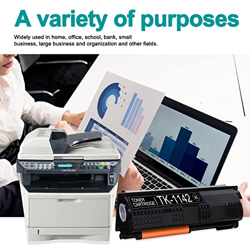 (2 Pack, Black) TK1142 Compatible TK-1142 (1T02ML0US0) Toner Cartridge Replacement for Kyocera ECOSYS M2035dn M2535dn FS-1035MFP FS-1135MFP Printer Toner Cartridge, Sold by DZYDZSWGS