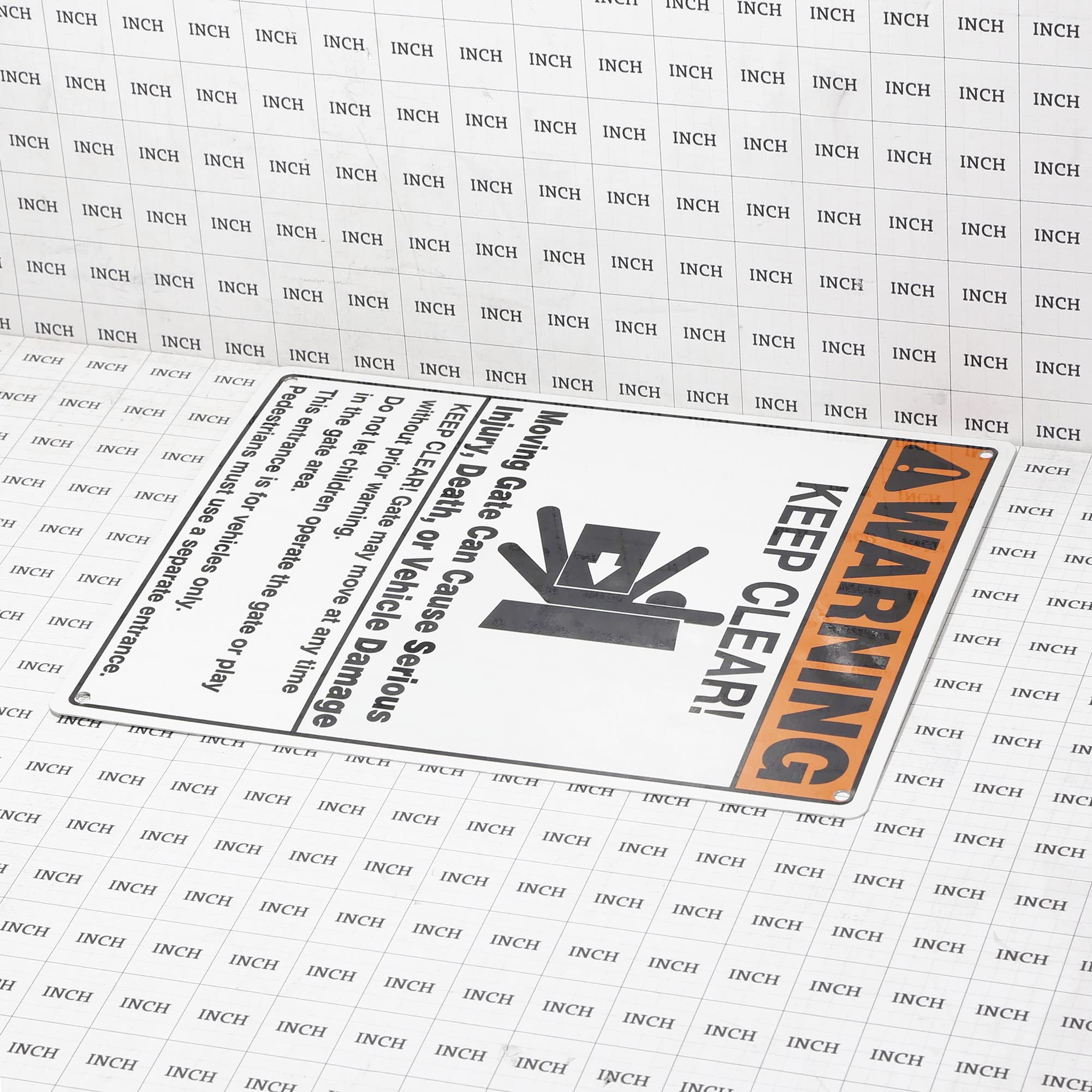 "Warning - Moving Gate Can Cause Injury Or Death" Sign | 8 1/2" x 11" Aluminum | Safety Sign (Pack of 1)