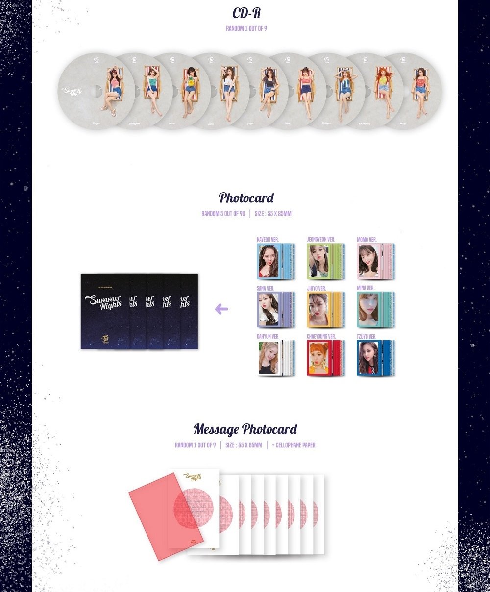 JYP TWICE - Summer Nights [C ver.] (2nd Special Album) CD+Photobook+Photocards+Folded Poster+Free Gift