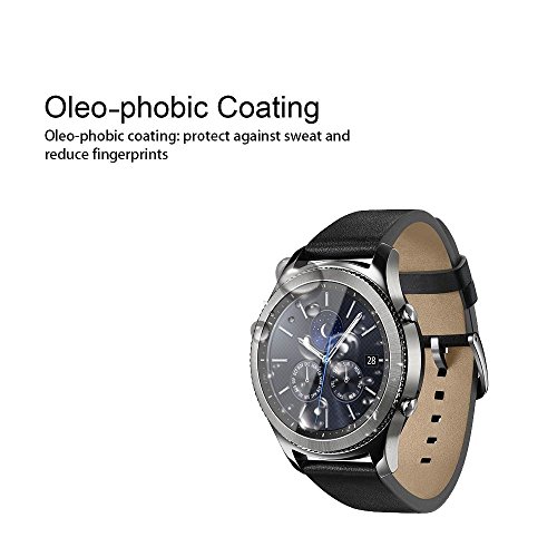 (2 Pack) Supershieldz Designed for Samsung Galaxy Watch 3 (41mm) / Galaxy Watch 4 Classic (42mm) / Galaxy Watch (42mm) Tempered Glass Screen Protector, Anti Scratch, Bubble Free