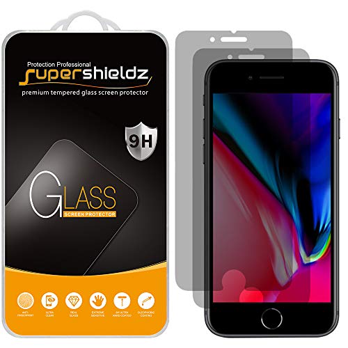 (2 Pack) Supershieldz Designed for Apple iPhone 8 Plus and iPhone 7 Plus (Privacy) Anti Spy Tempered Glass Screen Protector, Anti Scratch, Bubble Free