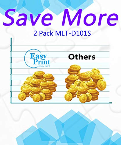 (2-Pack, Black) Compatible MLT-D101S D101S Toner Cartridge 101S Used for Samsung ML-2160 ML-2165 ML-2165W SCX-3400 SCX-3400F 3400FW SCX-3405 SCX-3405F 3405FW SF-760P Printer, Sold by EasyPrint
