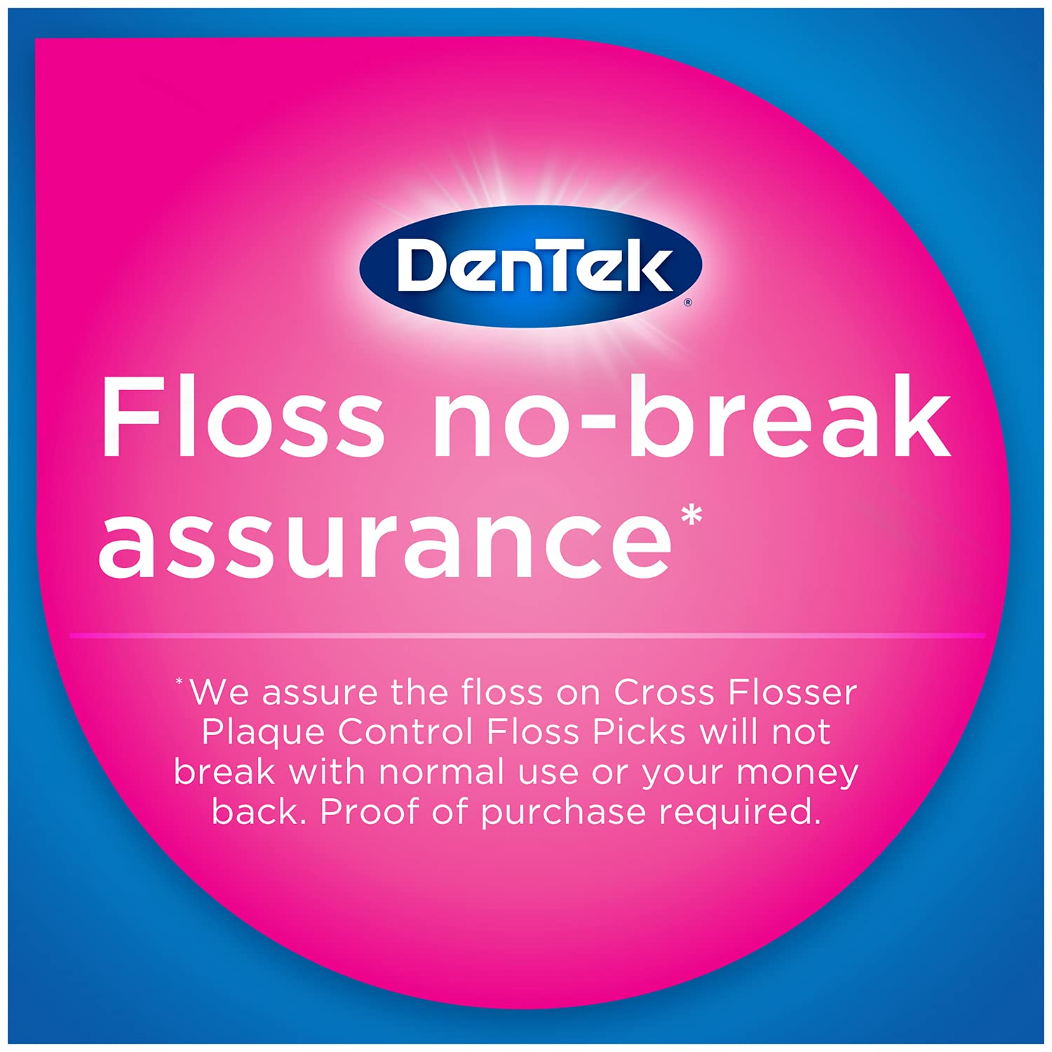 DenTek Cross Flosser Plaque Control Floss Picks, X-Shaped Floss, 75 Count, 3 Pack