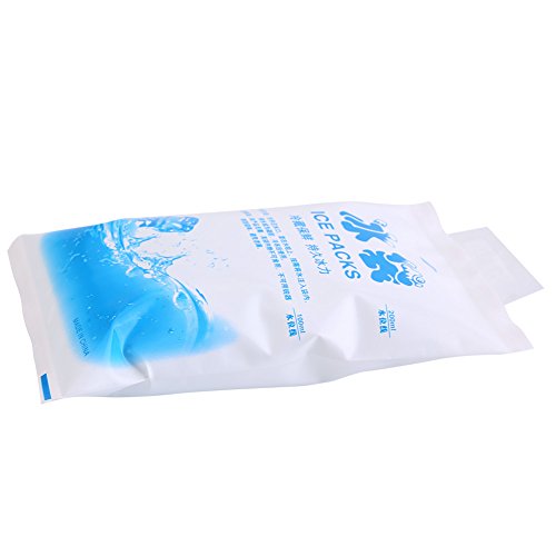 10pcs Food Ice Pack Leakproof Gel Pack Refrigerant Freezer Cold Pack Cooling Bags for Lunch Box(200ml)
