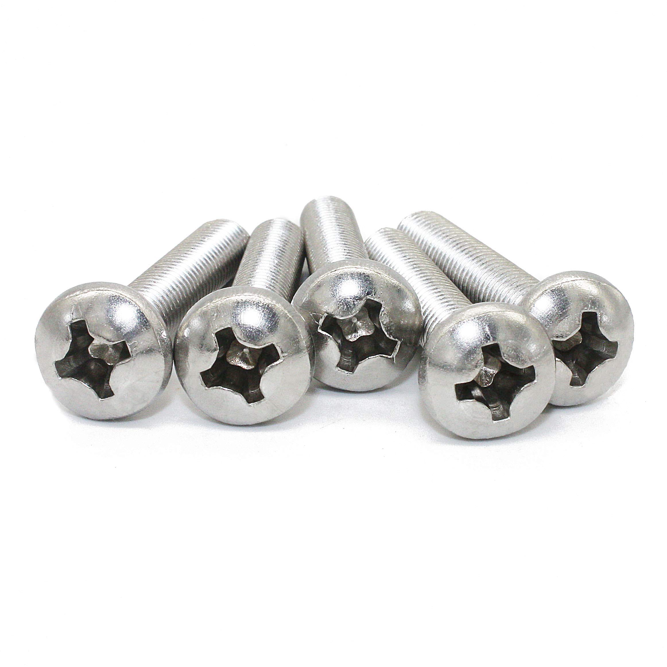 (10 pc) M8-1.25x35 mm Pan Head Phillips Machine Screws,18-8 Stainless Steel by Fullerkregs