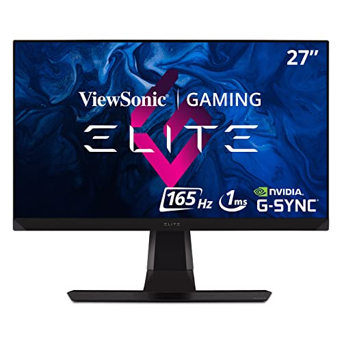 ViewSonic ELITE XG270QG 27 Inch 1440p 1ms 165Hz Gaming Monitor with GSYNC, IPS Nano Color, Elite Design Enhancements and Advanced Ergonomics for Esports