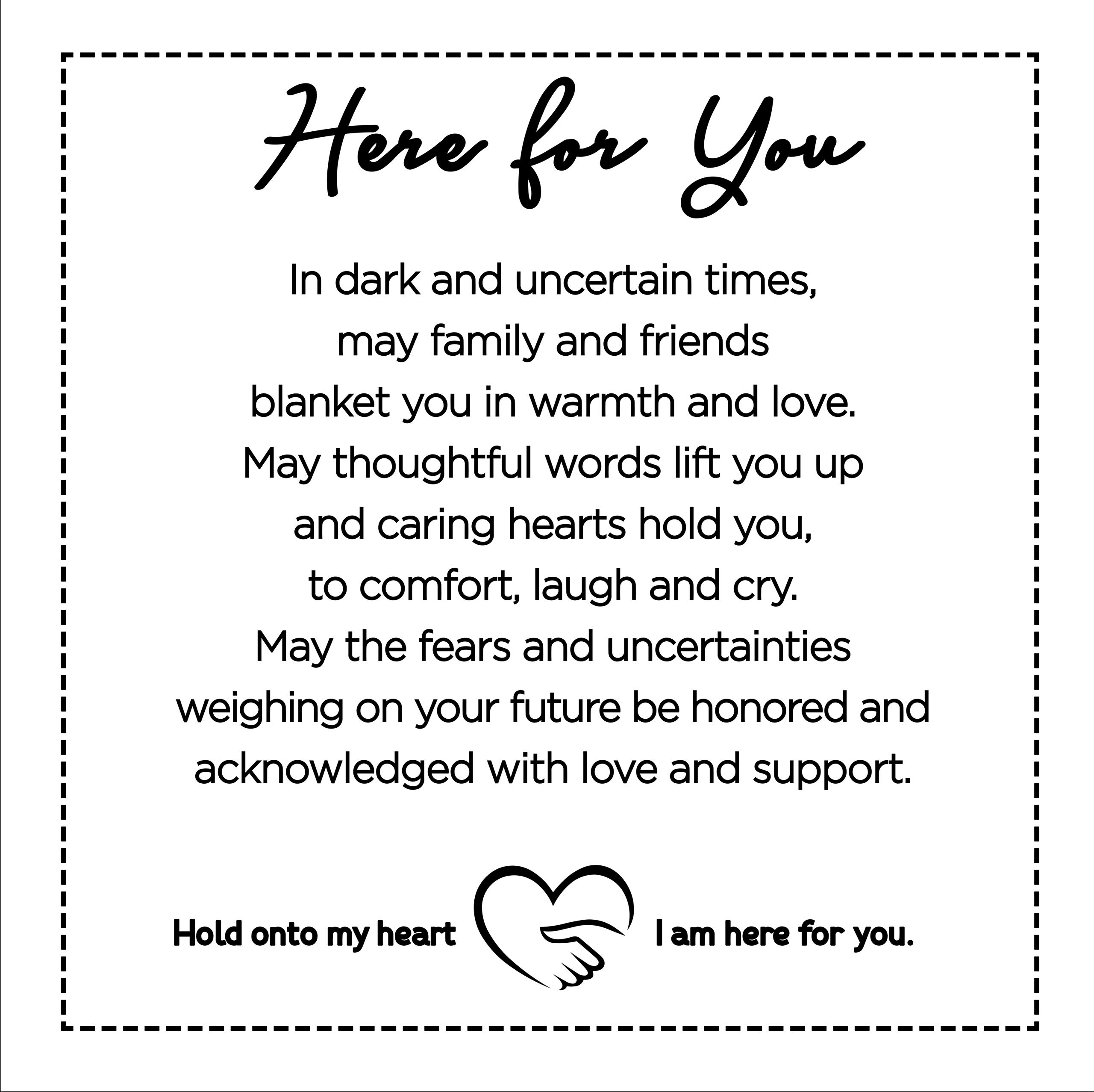 “Here for You” Blanket -Encouragement Gift/Caring Gift/Support Gift for Difficult Times/Bereavement Gift for Miscarriage/Infant Loss