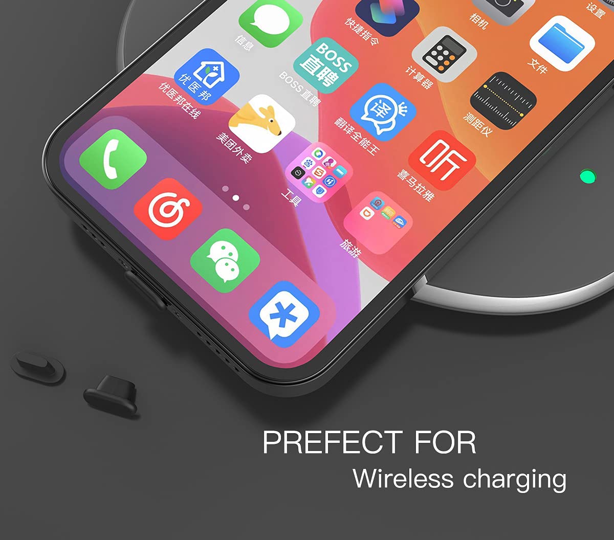 (10 Pieces) Anti Dust Plugs for iPhone 14, 13, 12, 11, Pro, X, Xs Max, XR, 8, 8 Plus, 7, 7 Plus, 6 Plus, 6s Plus, 6, 6 Plus, SE, iPhone Lightning Port Cover for iPhone iPad Mini/Air iPods,Black