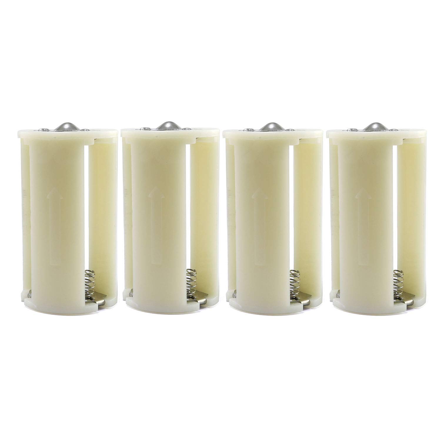 RuiLing 4PCS 1.5V Serial Battery Converter 1.5Vx3 Parallel AA Battery Adapter Holder 3 AA to 1 D Size