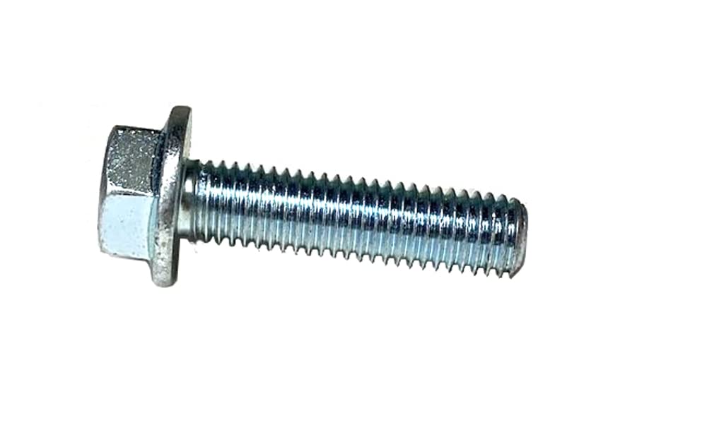 (10) M10-1.50 x 40mm Hex Head Flange Bolt Non Serrated Class 10.9 Zinc DIN 6921