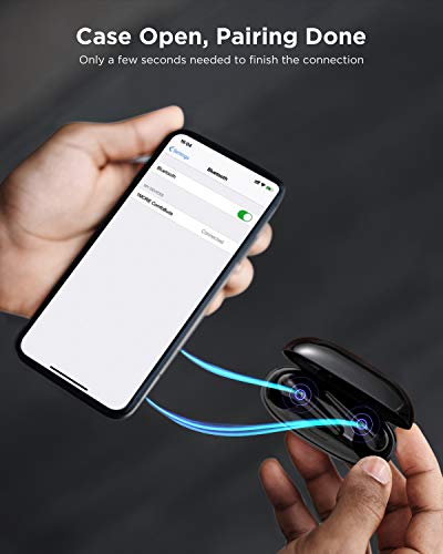 1MORE ComfoBuds Wireless Earbuds for Kids, Mini Noise Cancelling True Wireless Earbuds for Teenager, Bluetooth 5.0 Headphones with 4 Mics, IPX5 Waterproof Sports Earphone for Students, Black