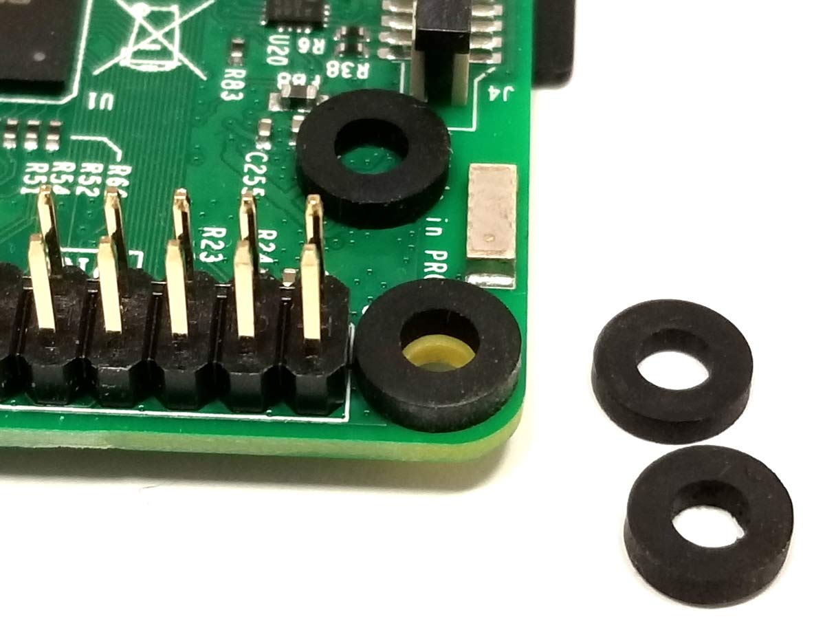 (100 Pack) Tiny Electronics Rubber Washers - for use with Various Circuit Boards and Raspberry Pi