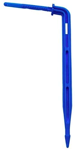 (100-PACK) - 6" Inch .5 GPH - Angled Drip Emitter Stake for Precise Watering & Irrigation, Greenhouse, Container Gardening, Home Garden, and Hydroponics Growing - for 1/8" Tubing (6" Inch Drip Stake)