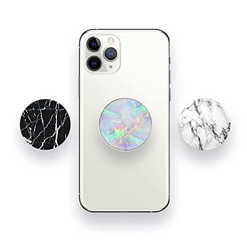 (6 Pack) Cellphone Stand,Cell Phone Finger Foldable Holder Grip for Smartphones and Tablets - Black White Pink Unicorn Blue Galaxy Marble Mandala