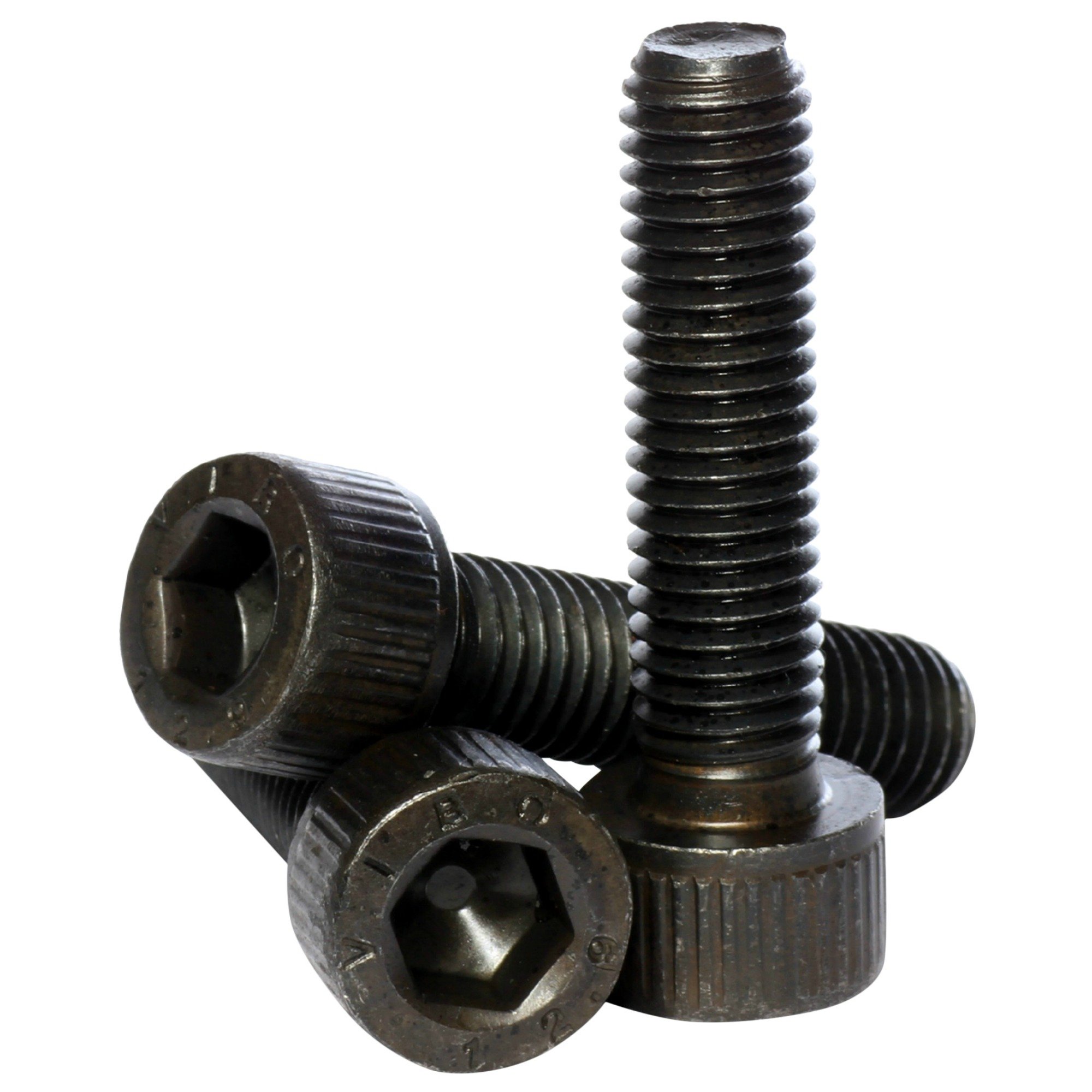 (10mm) M10 x 1.25 x 35 Fine Pitch Black 12.9 Grade High Tensile Hex Socket Cap Screws Self Colour Allen Bolts DIN 912-4 Screws