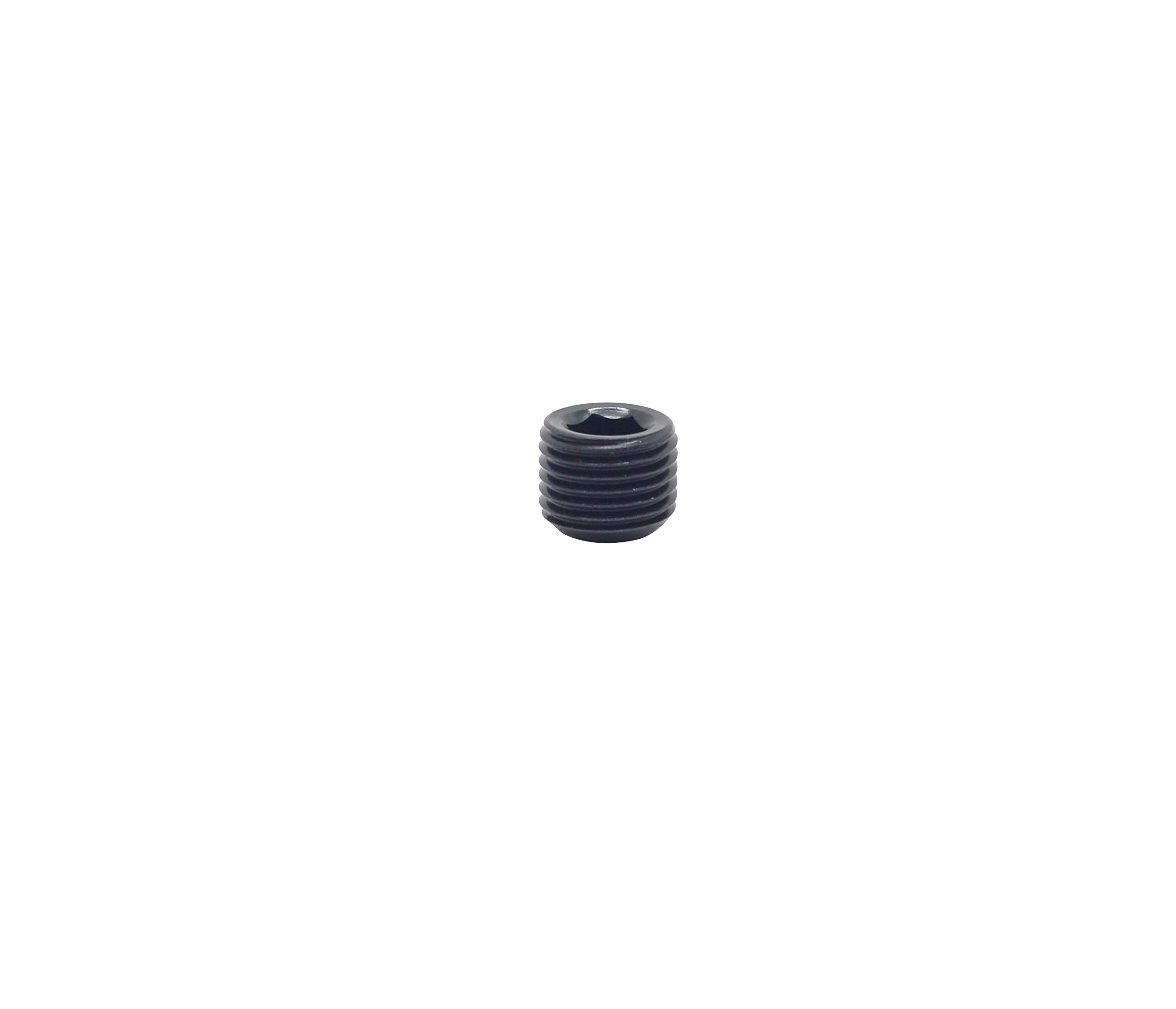 (10pcs) BelMetric M10X1.0X10 Fine Thread Flat Point Allen Drive Set Screws, DIN 913 / ISO 4026, Hardened Steel, Black SS10X1.0X10FLAT-10
