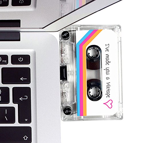 (16GB) USB Mixtape, Retro, Quirky Gift, Cool, Cute, Love, Present, Boyfriend, Girlfriend, Office, Novelty, Birthday, Wedding, Anniversary, Valentines, for Her, Gifts for Him