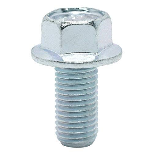 (15pcs) BelMetric M10X1.25X20mm JIS Hex Head Flange Bolt 14mm Wrench, Class 10.9 Plated Zinc for Automobile, Motorcycle, and Mechanical Applications BF10X1.25X20CLZ