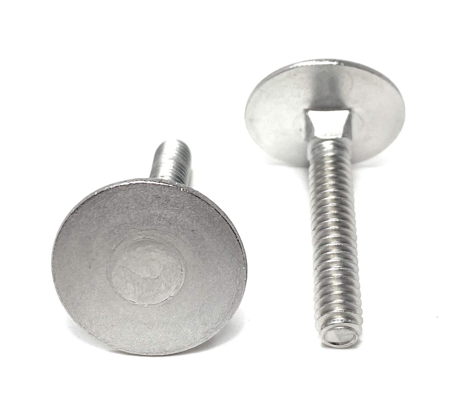 (10) 1/4-20x1-1/2 Stainless Steel Elevator Bolt Square Neck (1" Diameter Head) 18-8