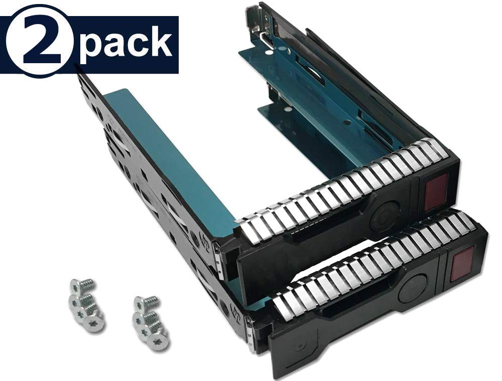 (2 Pack) MDD 3.5" LFF SAS & SATA HDD/SSD Smart Carrier Hard Drive Caddy/Tray (651314-001) for HP Gen8 Gen9 Proliant Server